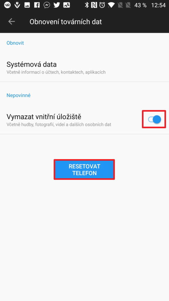 Jak obnovit zařízení s Androidem do továrního nastavení (factory reset)?