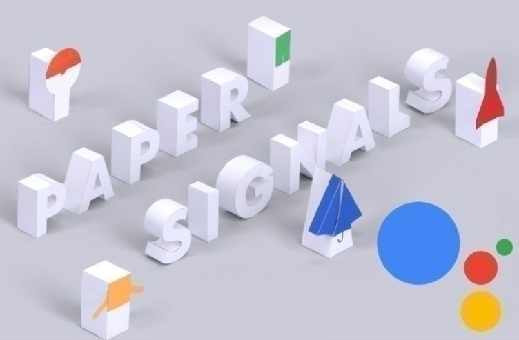 Paper Signals: Papírový hardware ovládaný Google Asistentem