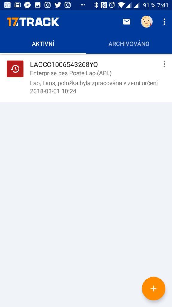 Čekáte balík z Číny? Sledujte jeho cestu v aplikaci 17Track