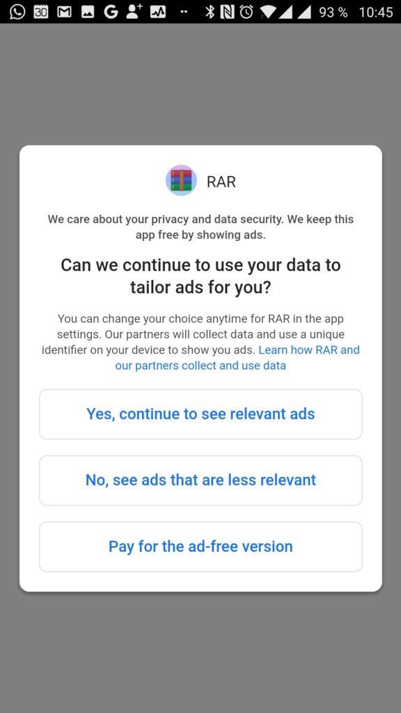 RAR pro Android zkomprimuje a zabalí soubory do archivu