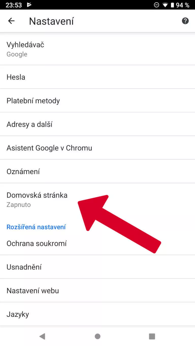 Jak změnit domovskou stránku v prohlížeči na mobilu? (Návod)