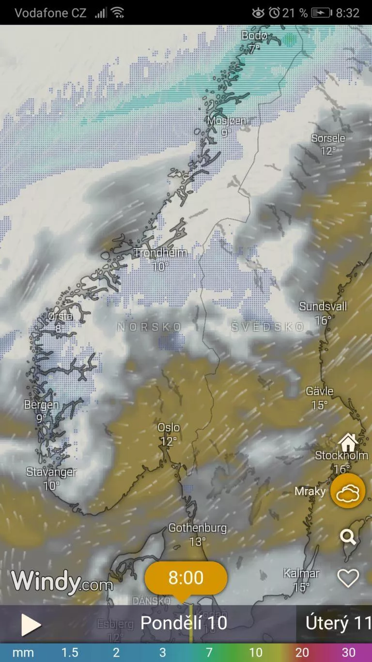 Windy, opravdu přesná předpověď počasí přehledně na jednom místě
