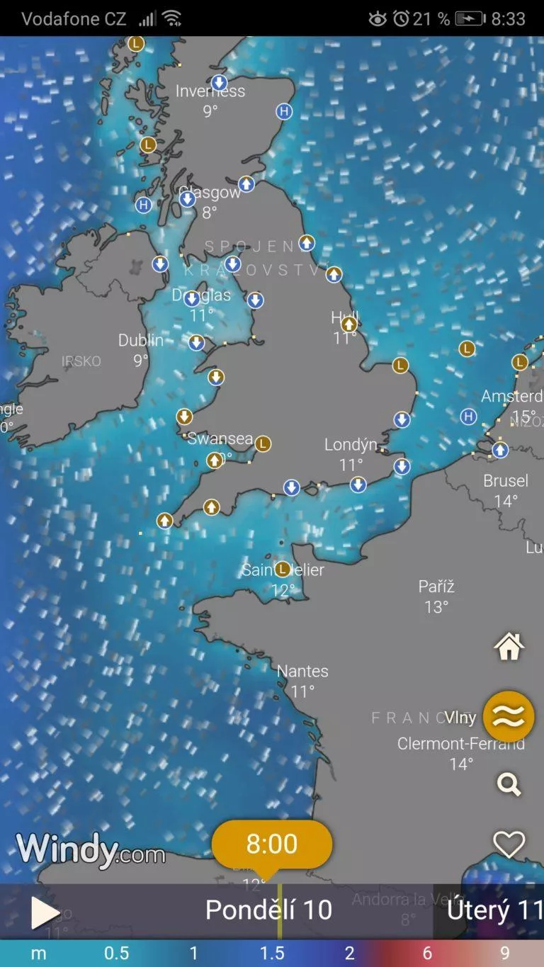 Windy, opravdu přesná předpověď počasí přehledně na jednom místě