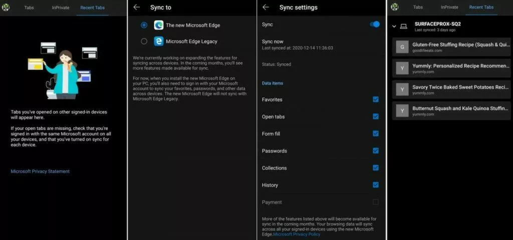 Microsoft Edge Beta nabízí synchronizaci mezi Androidem a Windows 10